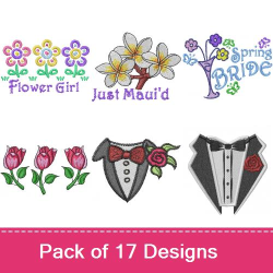 Wedding Flowers Embroidery design pack by Machine Embroidery Designs ...