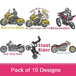 Born To Ride Embroidery design pack by Machine Embroidery Designs ...