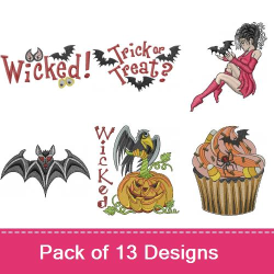Wicked! Embroidery design pack by Machine Embroidery Designs ...