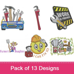 Workers Tools Embroidery design pack by Machine Embroidery Designs ...
