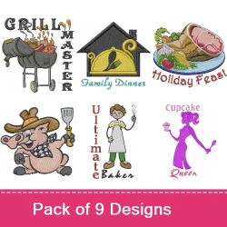 Ready, Set, Grill! Embroidery design pack by Machine Embroidery Designs ...