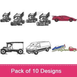 Automotive Embroidery design pack by Machine Embroidery Designs ...