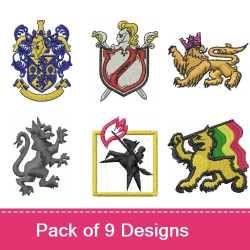 Heraldic Embroidery design pack by Machine Embroidery Designs ...