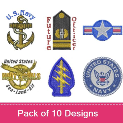 US Navy 1 Embroidery design pack by Machine Embroidery Designs ...