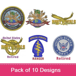 US Navy 3 Embroidery design pack by Machine Embroidery Designs ...
