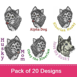 Huskies Embroidery design pack by Machine Embroidery Designs ...