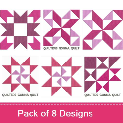 Quilt Block Pattern Embroidery design pack by Maya Kreations ...