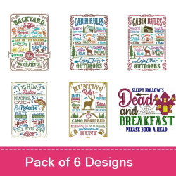 posters and rules Embroidery design pack by Maya Kreations, Embroidery ...