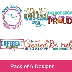 Motivated Embroidery design pack by Maya Kreations | EmbroideryDesigns.com