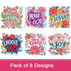 Religious Floral Embroidery design pack by Maya Kreations ...