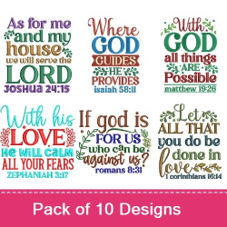 Believe In God Embroidery design pack by Maya Kreations ...
