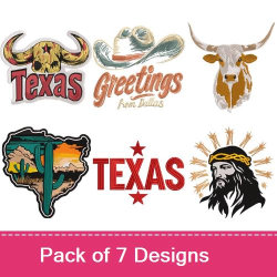 Texas Embroidery design pack by Maya Kreations, Embroidery Packs on ...