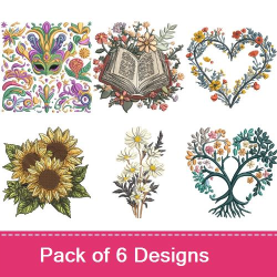 Floral Embroidery design pack by Maya Kreations | EmbroideryDesigns.com