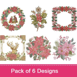 Christmas Blooms Embroidery design pack by Maya Kreations ...