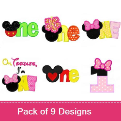 Number One Mickey Embroidery design pack by Method Man Designs ...
