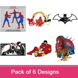 Superhero Characters Embroidery design pack by Method Marvels ...
