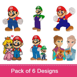 Super Mario Embroidery design pack by Method Man Designs, Embroidery ...