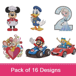 Disney Characters Embroidery design pack by Method Man Designs ...