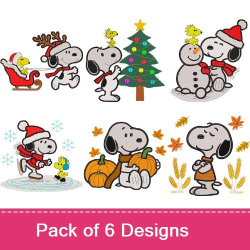 Snoopy Dog Embroidery design pack by Method Man Designs, Embroidery ...