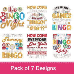 Bingo Embroidery design pack by Mira Embroidery | EmbroideryDesigns.com