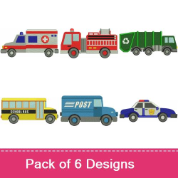 Community Vehicles Embroidery design pack by Mira Embroidery ...