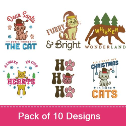 Cats Embroidery design pack by Mira Embroidery, Embroidery Packs on ...