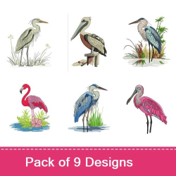 Water Birds Embroidery design pack by Moxie Embroidery, Embroidery ...