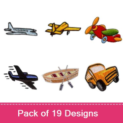 Transportation Pack 2 Embroidery design pack by Pinnacle Embroidery ...