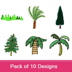 Evergreen Tree Pack Embroidery design pack by Pinnacle Embroidery ...