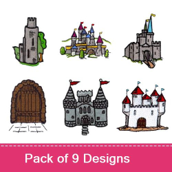 Medieval Castle Pack Embroidery design pack by Pinnacle Embroidery ...