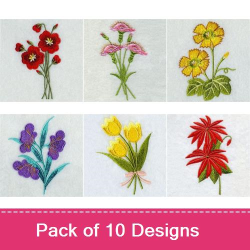 Floral 004 Embroidery design pack by Premium Embroidery, Embroidery ...