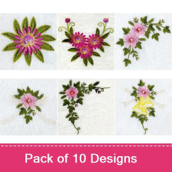Floral 037 Embroidery design pack by Premium Embroidery, Embroidery ...