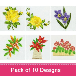 Floral 042 Embroidery design pack by Premium Embroidery ...