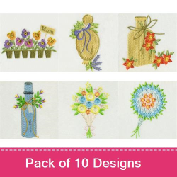 Floral 043 Embroidery design pack by Premium Embroidery, Embroidery ...