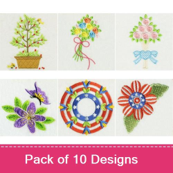 Floral 045 Embroidery design pack by Premium Embroidery, Embroidery ...