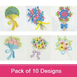 Floral 061 Embroidery design pack by Premium Embroidery, Embroidery ...