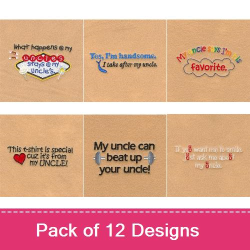 Uncle Sayings Embroidery design pack by Starbird Inc, Embroidery Packs ...