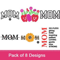 Mom Embroidery design pack by Stitch Mama Creations | EmbroideryDesigns.com