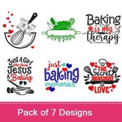 Baking Embroidery design pack by Stitch Mama Creations, Embroidery ...