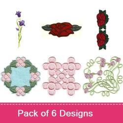 Floral Free Standing Lace Embroidery design pack by Stitchitize ...