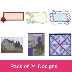 Rectangles & Squares Embroidery design pack by Stitchitize, Embroidery ...