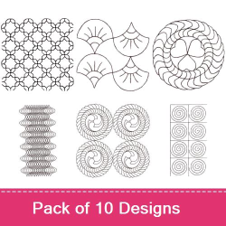 Juji-Hanazashi Sashiko Embroidery design pack by Stitchitize ...