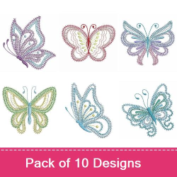 Fancy Butterfly Embroidery design pack by Sweet Heirloom ...