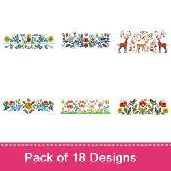 Beautiful Borders Embroidery design pack by Thread Mingle, Embroidery ...