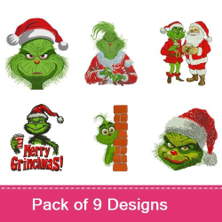 Grinch Embroidery design pack by Thread Mingle, Embroidery Packs on ...