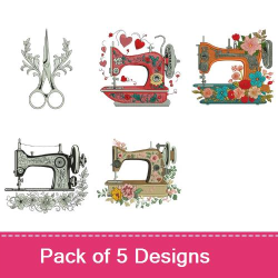 Sewing Machines Embroidery design pack by Thread Mingle, Embroidery ...