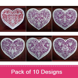 FSL Hummingbird Hearts Embroidery design pack by Twilight Firefly ...
