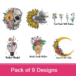 Positive Mindset Embroidery design pack by Unicorn Creatives ...