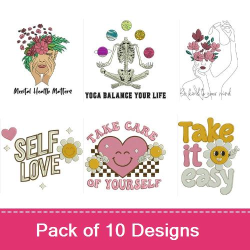 Self Love Embroidery design pack by Unicorn Creatives ...