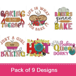 Baking Love Embroidery design pack by Unicorn Creatives, Embroidery ...